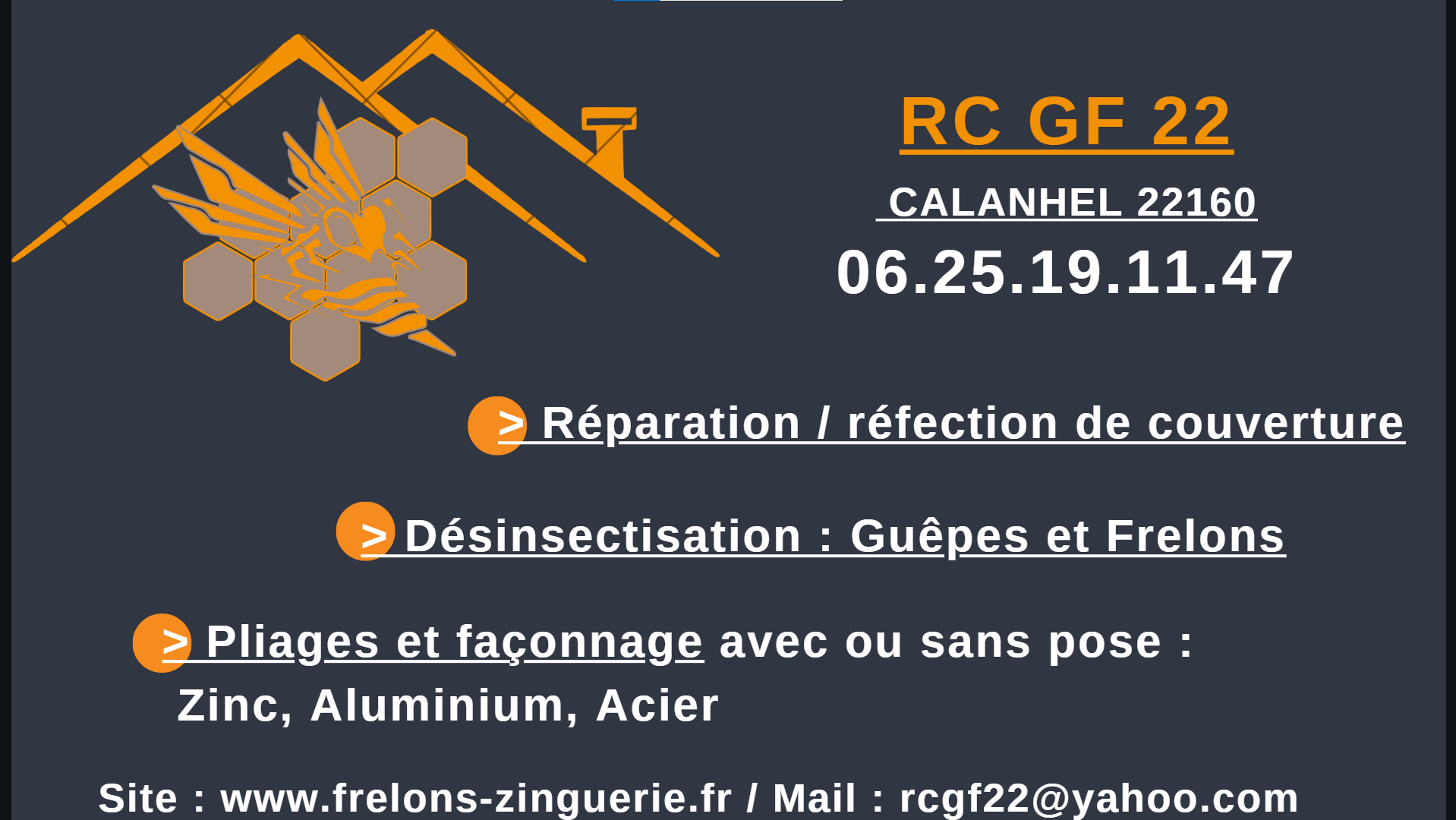 frelons zinguerie - frelons 22 - couverture 22